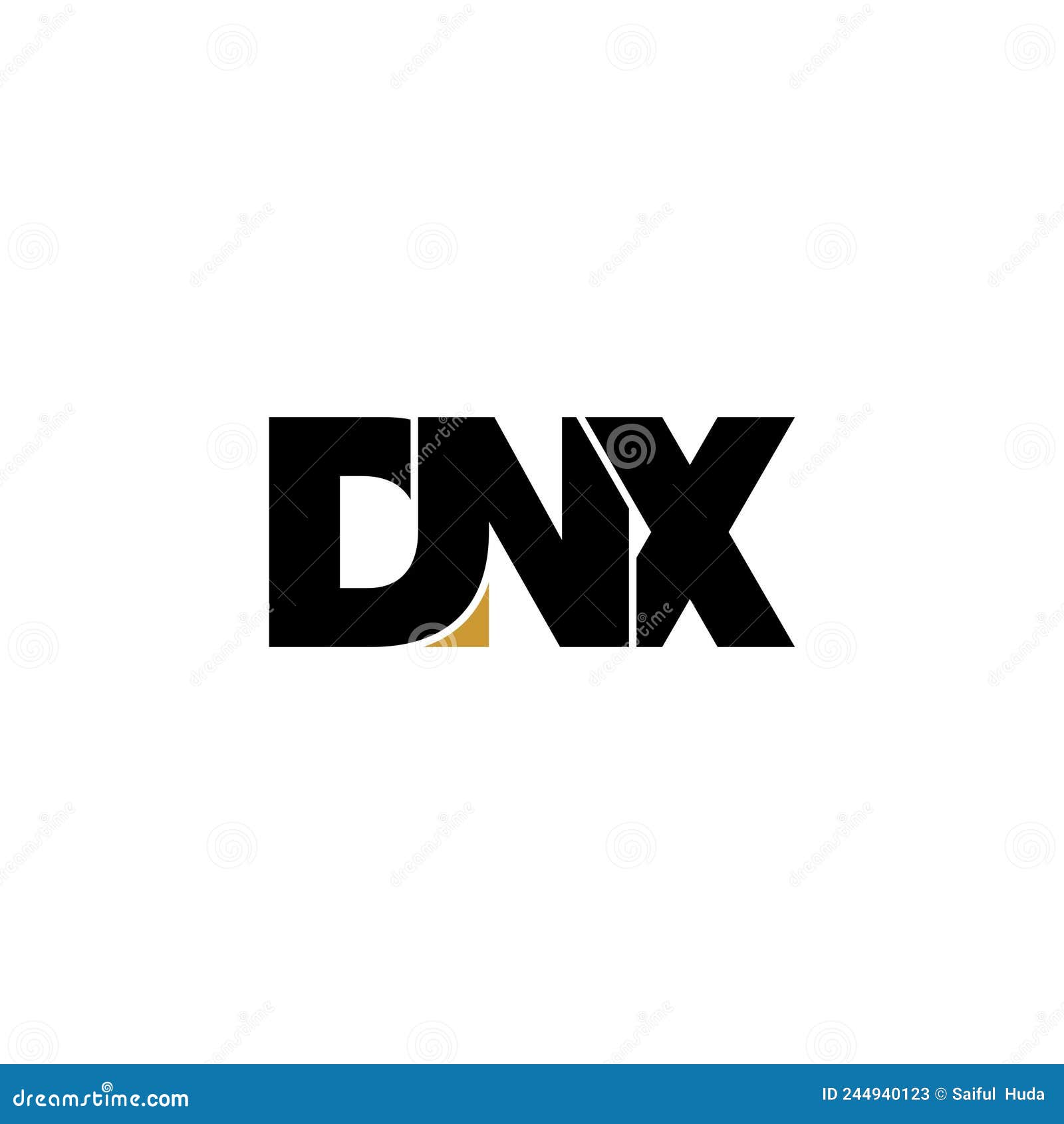 Letter DNX Simple Monogram Logo Icon Design. Stock Vector ...