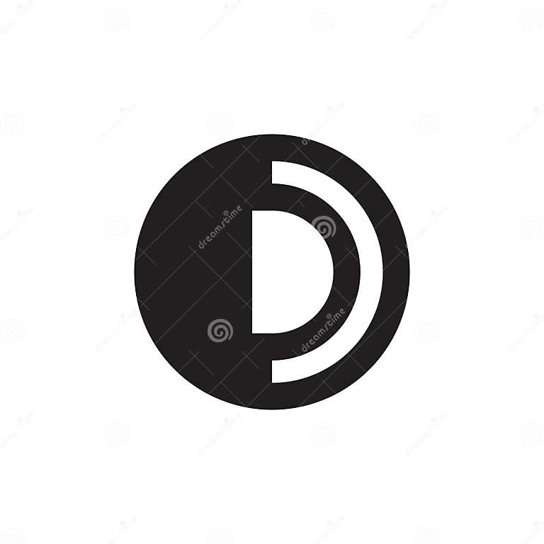 Letter Do Simple Geometric Circle Logo Vector Stock Vector ...