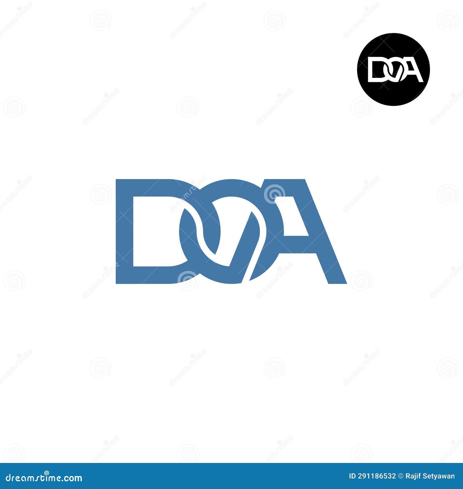 Letter DOA Monogram Logo Design Vector Illustration | CartoonDealer.com ...