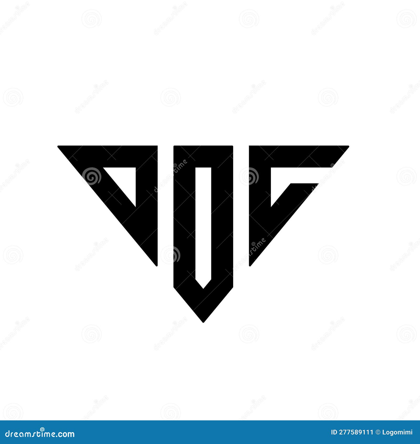 Letter DOC Or OOC Letter Logo Design, Triangle Shape Monogram Logo ...
