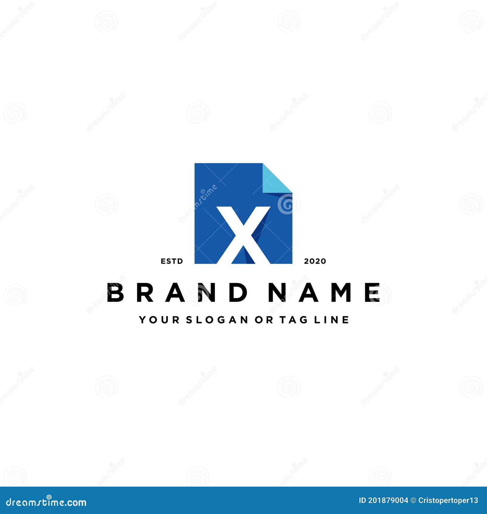 Letter X Document Logo Design Vector Stock Vector - Illustration of ...