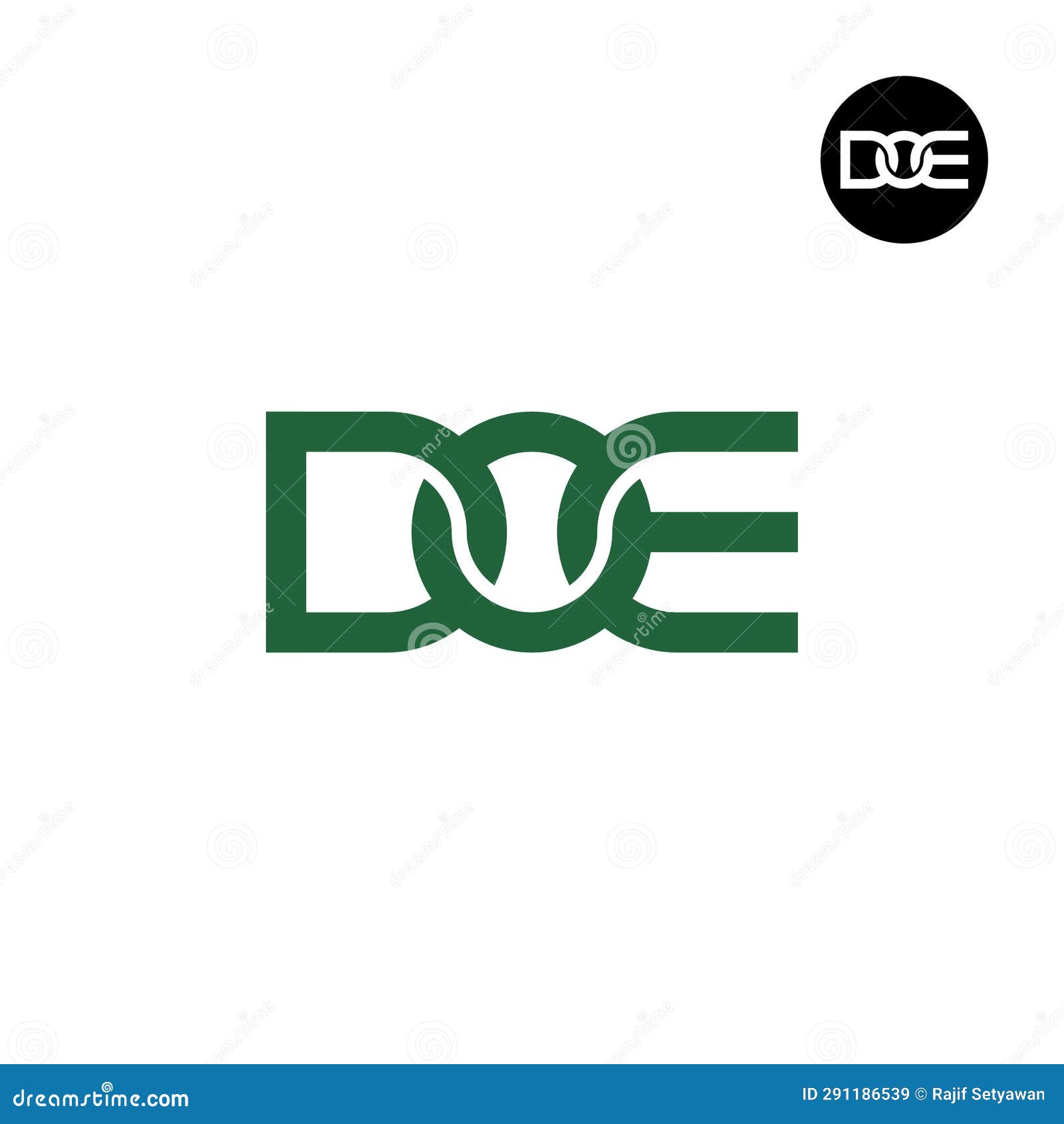 Letter DOE Monogram Logo Design Stock Illustration - Illustration of ...