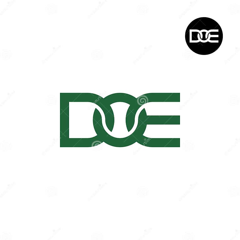 Letter DOE Monogram Logo Design Stock Illustration - Illustration of ...