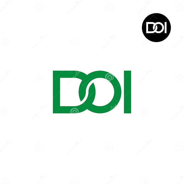 Letter DOI Monogram Logo Design Stock Illustration - Illustration of ...
