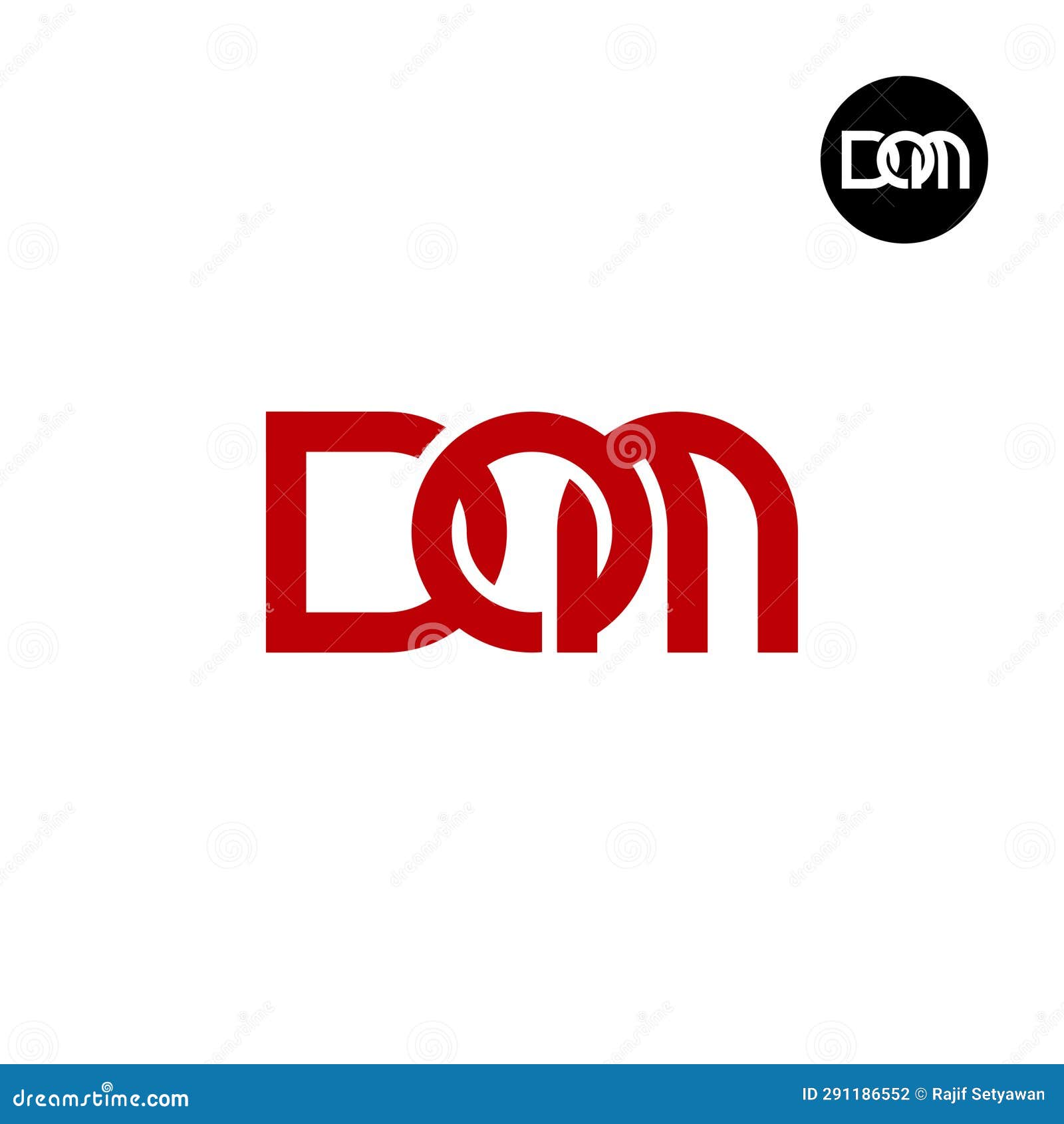Letter DOM Monogram Logo Design Stock Vector - Illustration of ...