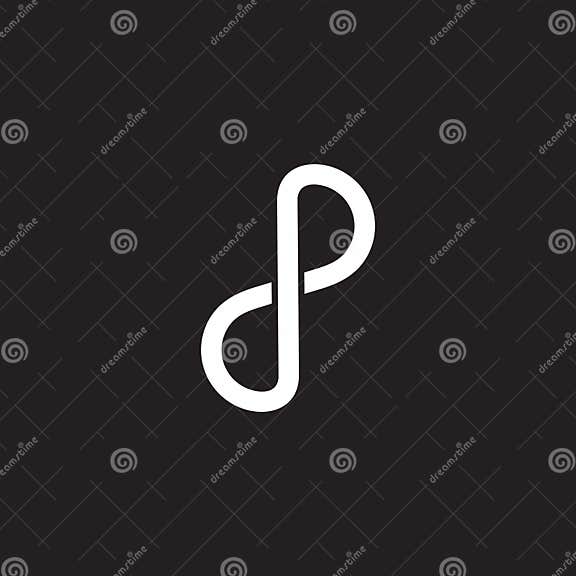 Letter Dp Infinity Line Simple Geometric Linear Design Logo Vector ...