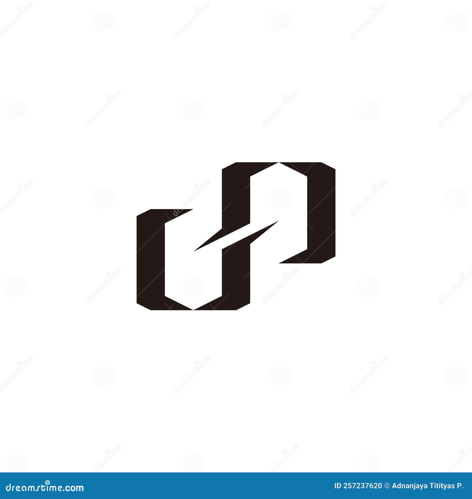 Letter Dp Linked Square Geometric Logo Vector Stock Vector ...