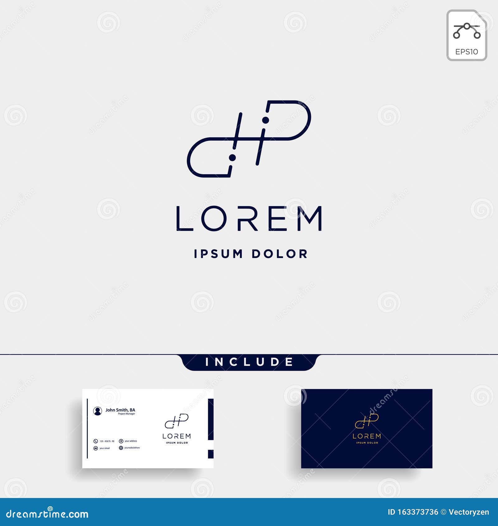 Letter DP PD DHP Logo Design Simple Vector Stock Vector - Illustration ...