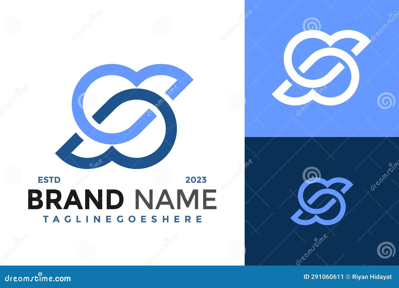 Letter DP or S Monogram Logo Design Vector Symbol Icon Illustration ...