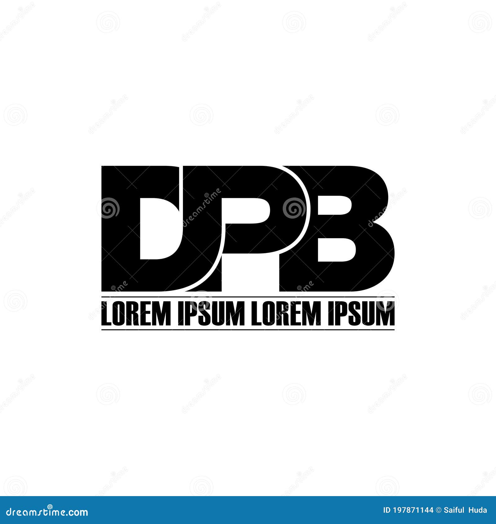 Letter DPB Simple Monogram Logo Icon Design. Stock Vector ...