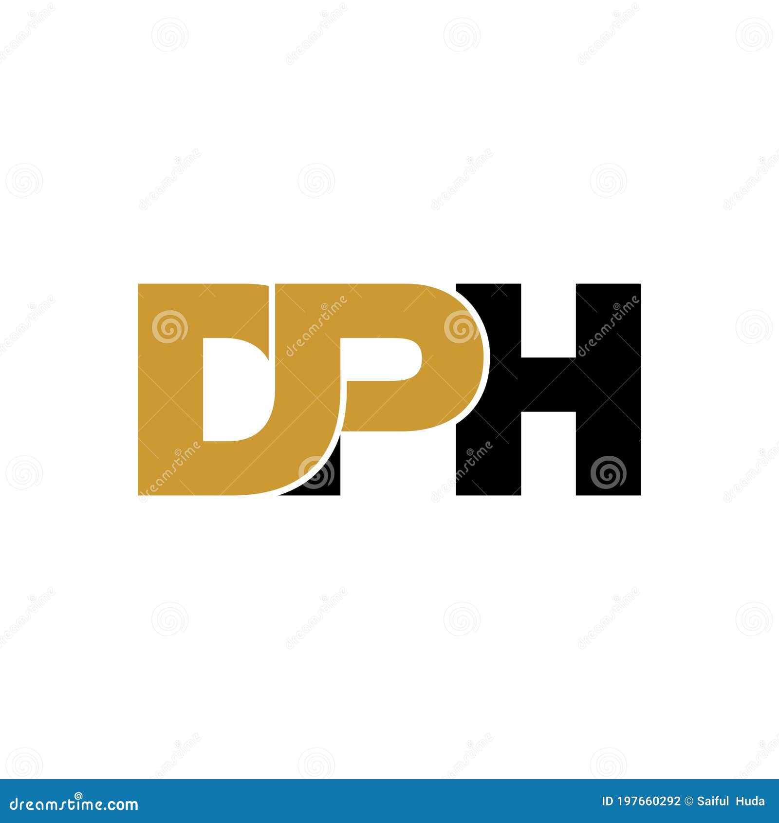 Letter DPH Simple Monogram Logo Icon Design. Stock Vector ...