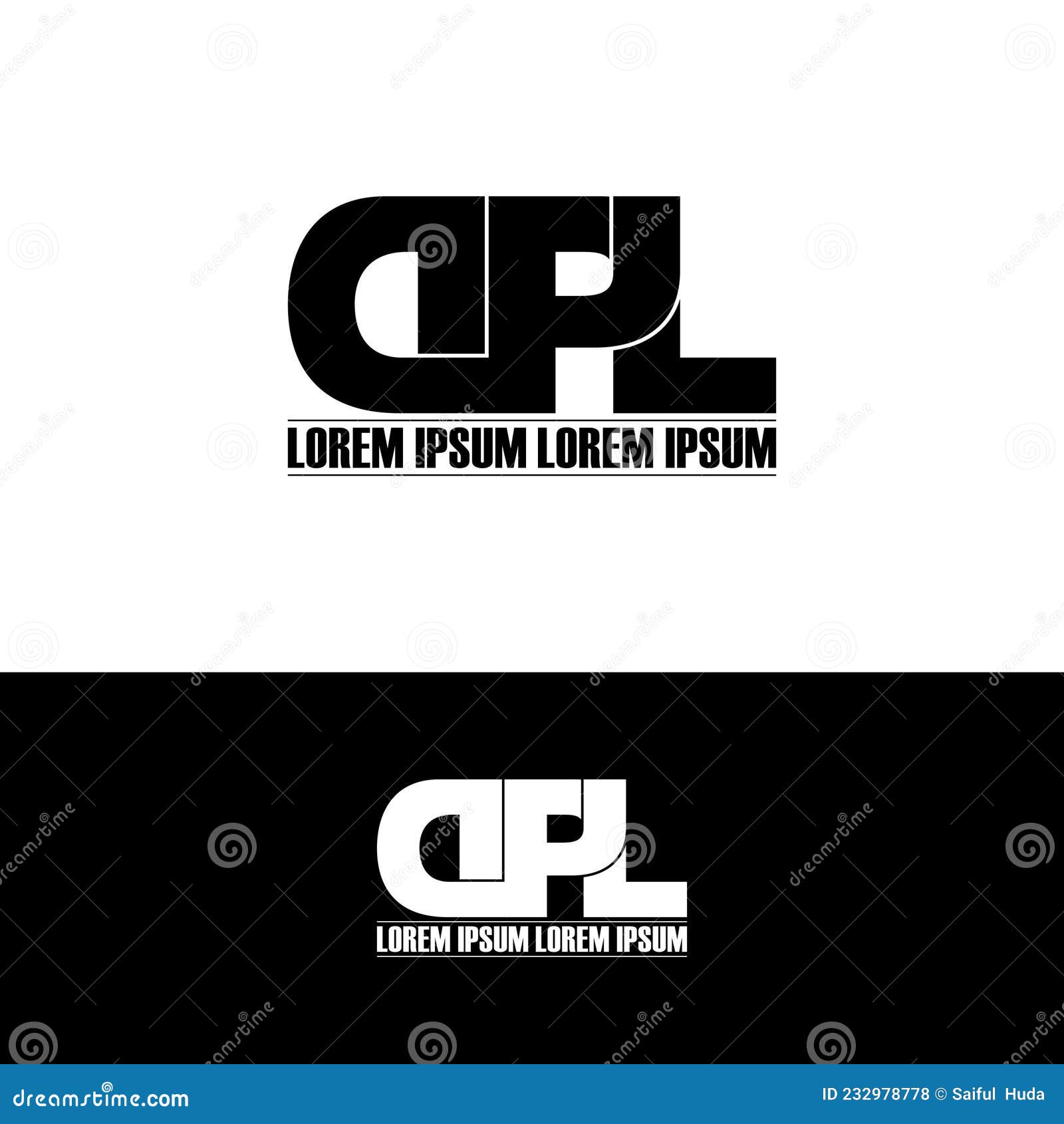 Letter DPL Simple Monogram Logo Icon Design. Stock Vector ...