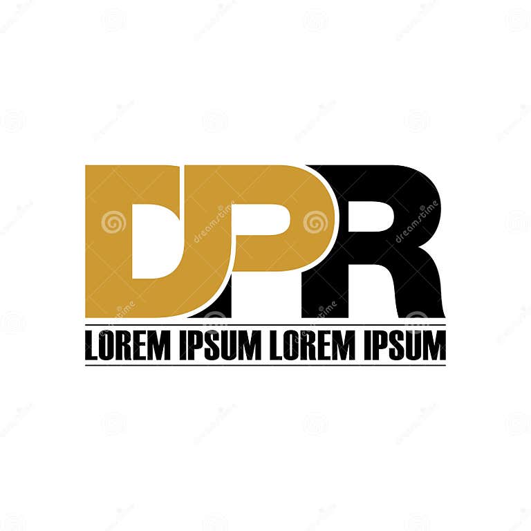 Letter DPR Simple Monogram Logo Icon Design. Stock Vector ...