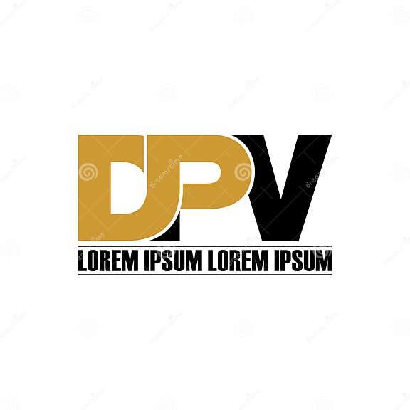 Letter DPV Simple Monogram Logo Icon Design. Stock Vector ...