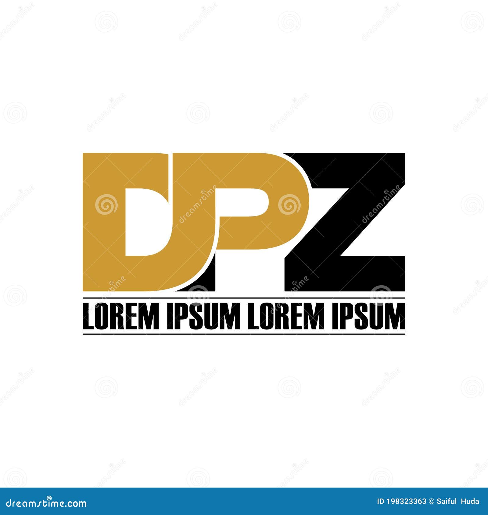 Letter DPZ Simple Monogram Logo Icon Design. Stock Vector ...