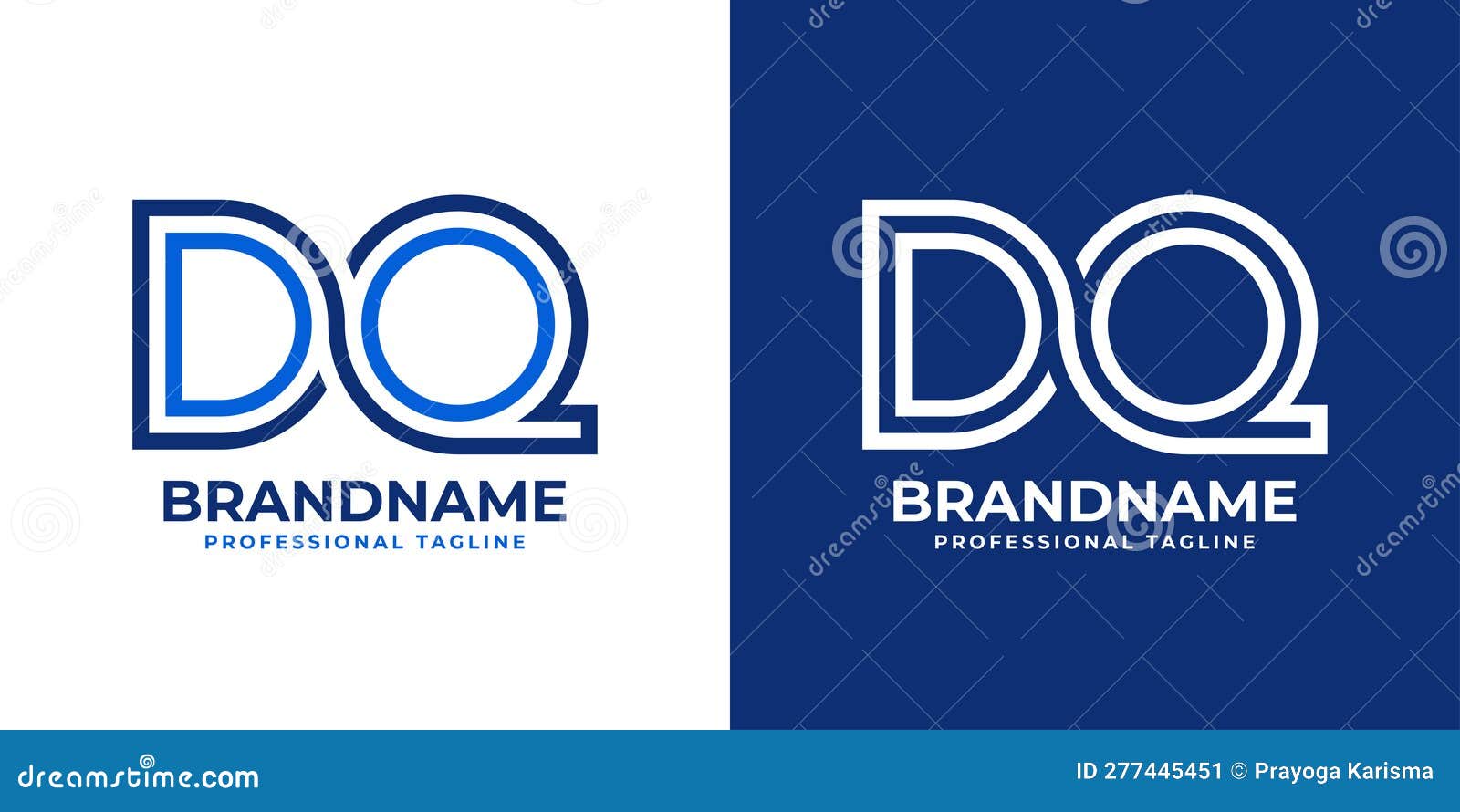 Letter DQ Line Monogram Logo, Suitable for Any Business with DQ or QD ...