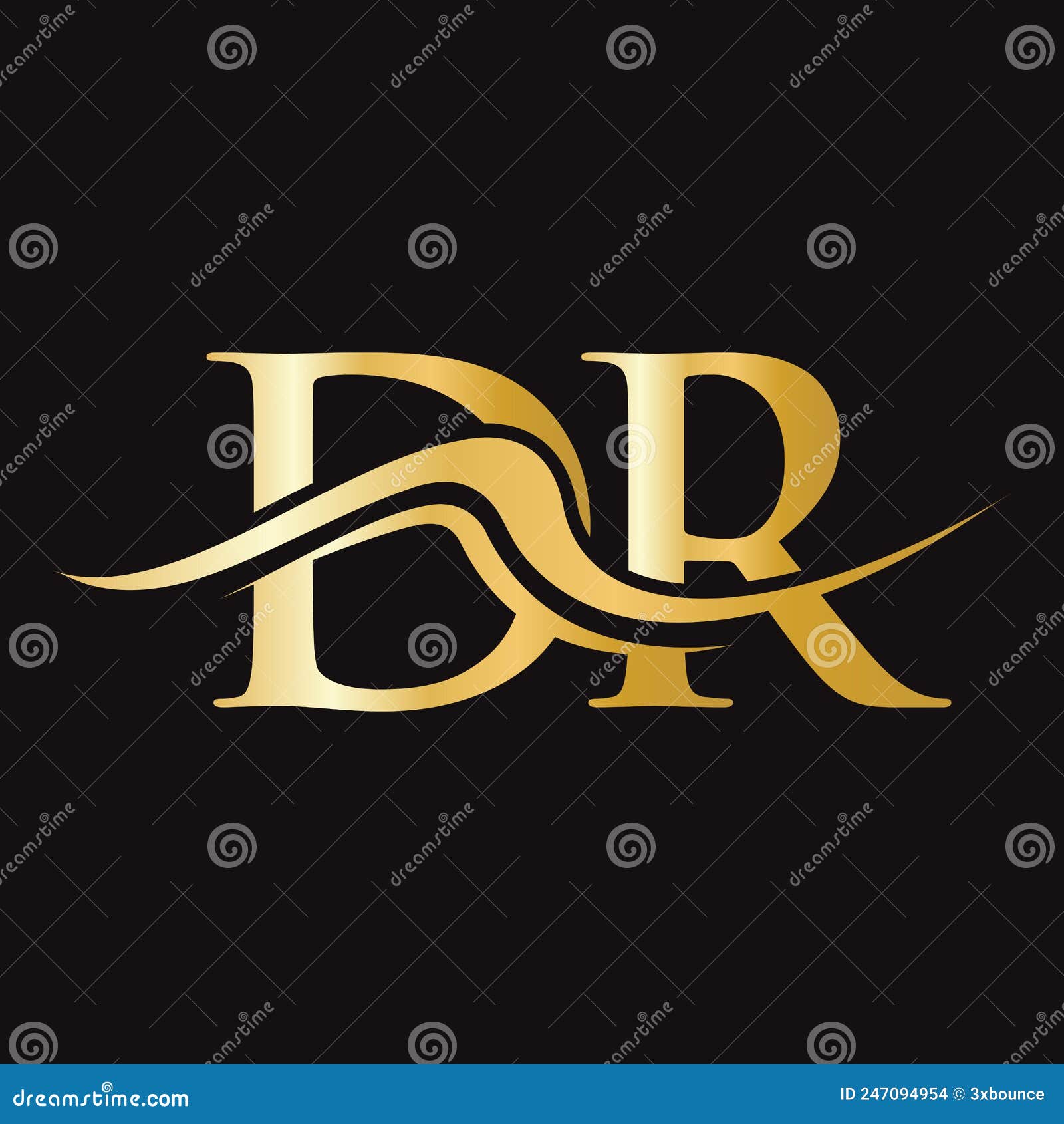 Letter DR Logo Design. Initial DR Logotype Template for Business and ...