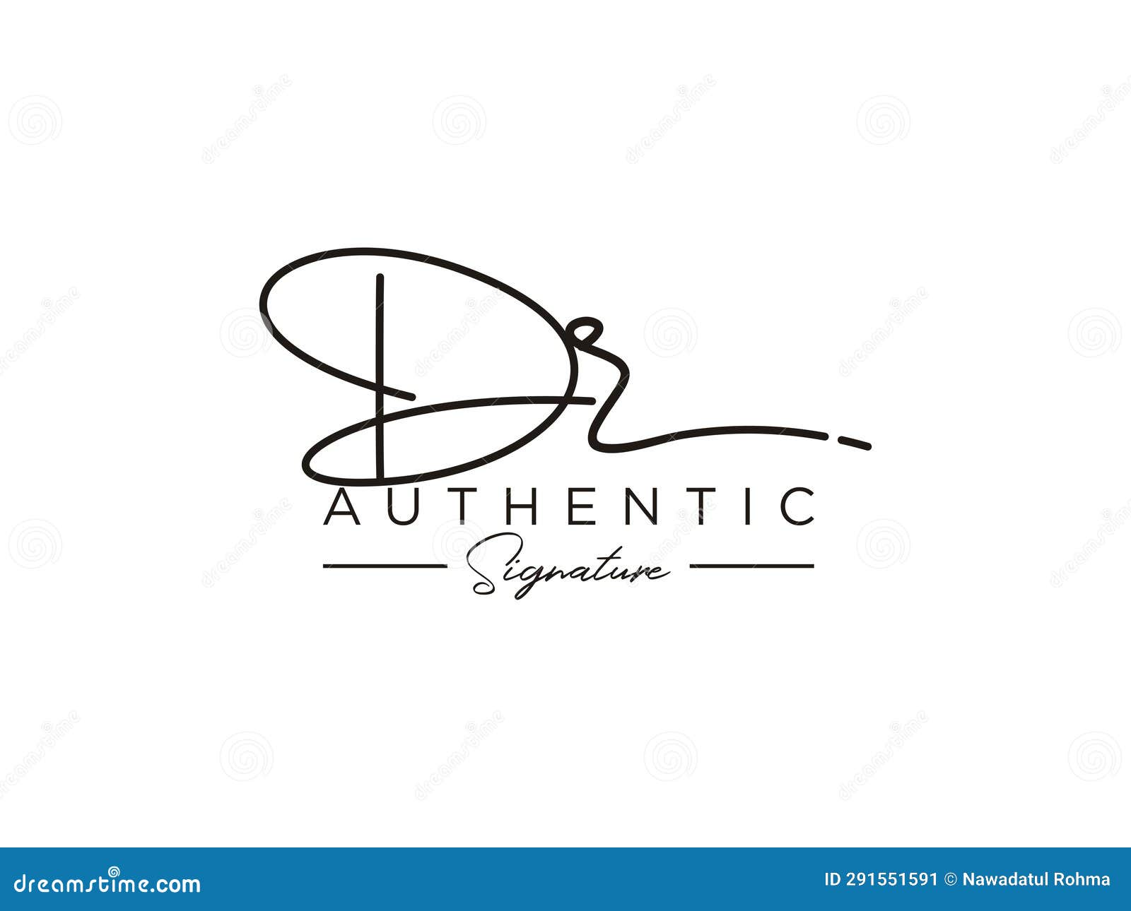 Letter DR Signature Logo Template Vector Stock Vector - Illustration of ...