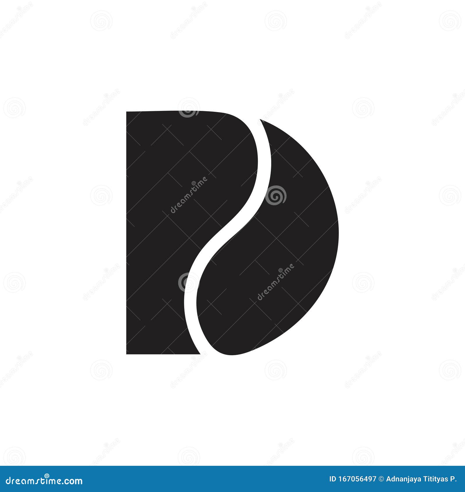 Letter Dr Simple Curves Logo Vector | CartoonDealer.com #167056497