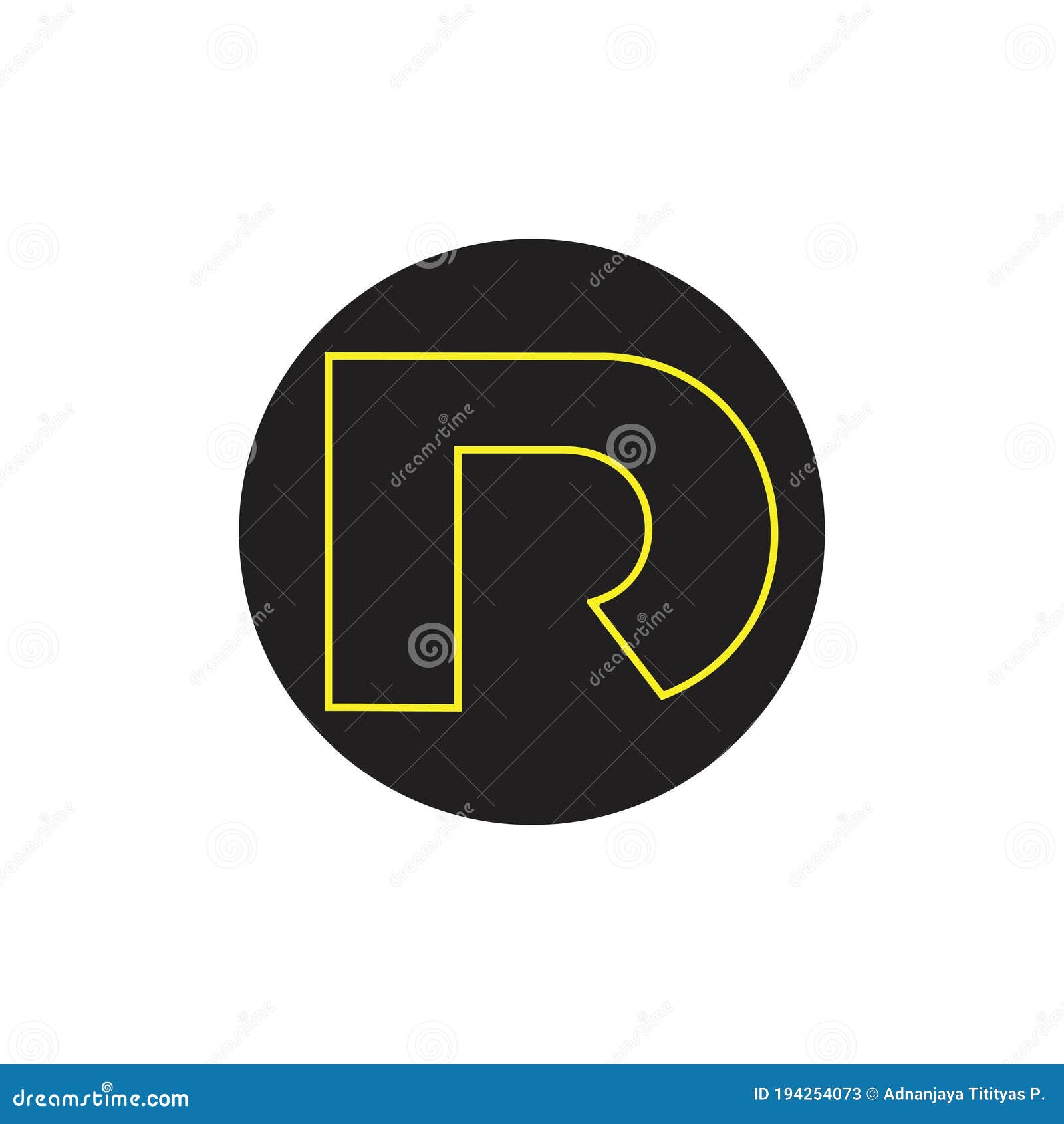 Letter Dr Simple Geometric Line Logo Vector Stock Vector - Illustration ...
