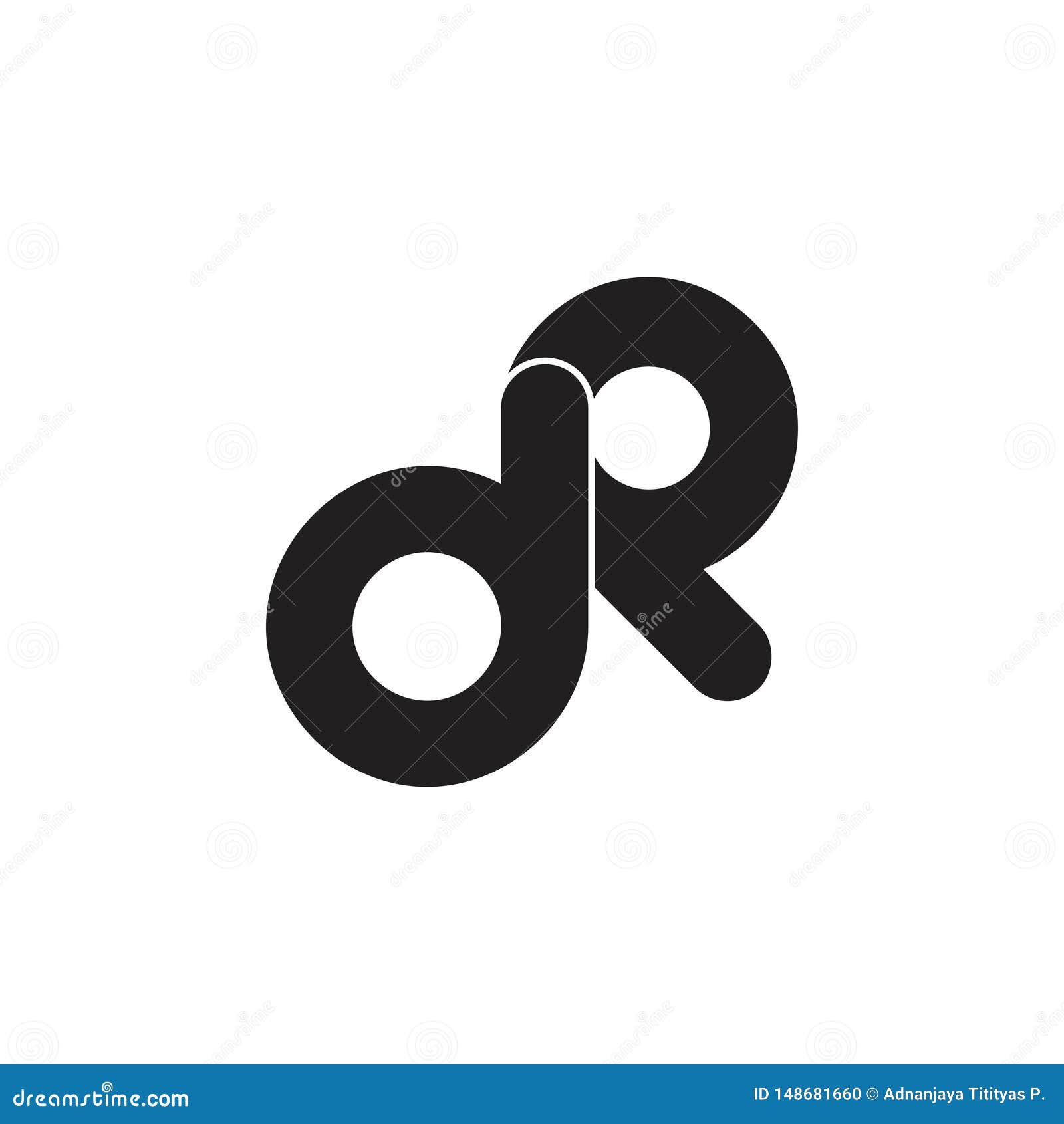 Letter Dr Simple Linked Logo Vector Stock Vector - Illustration of ...