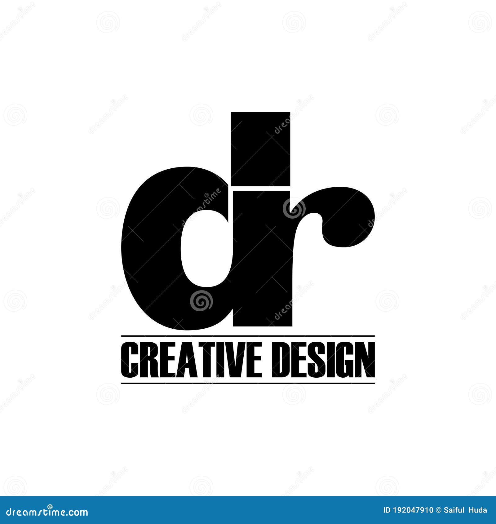 Letter Dr Simple Monogram Logo Icon Design. Stock Vector - Illustration ...