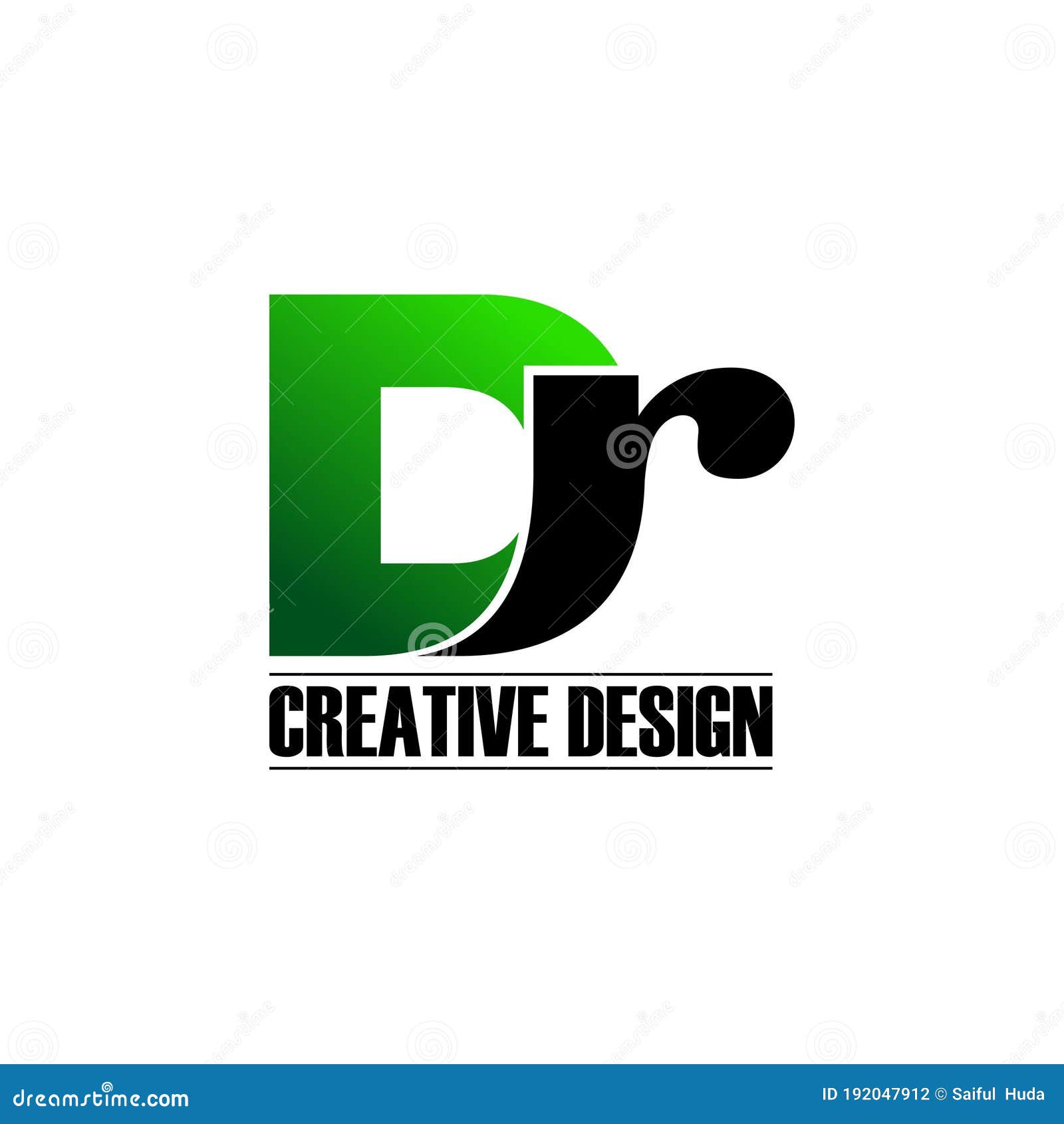 Letter Dr Simple Monogram Logo Icon Design. Stock Vector - Illustration ...