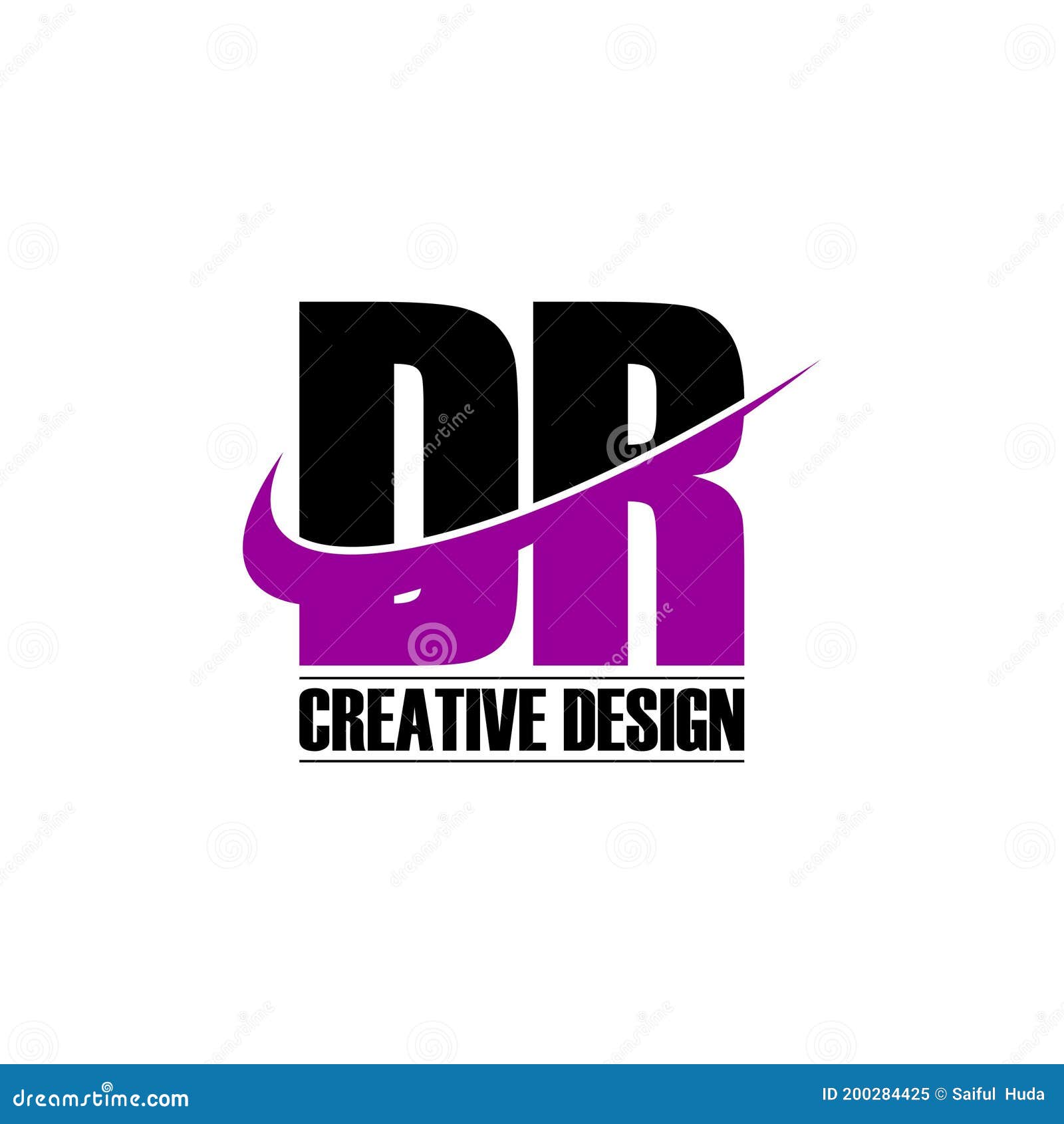 Letter DR Simple Monogram Logo Icon Design. Stock Vector - Illustration ...