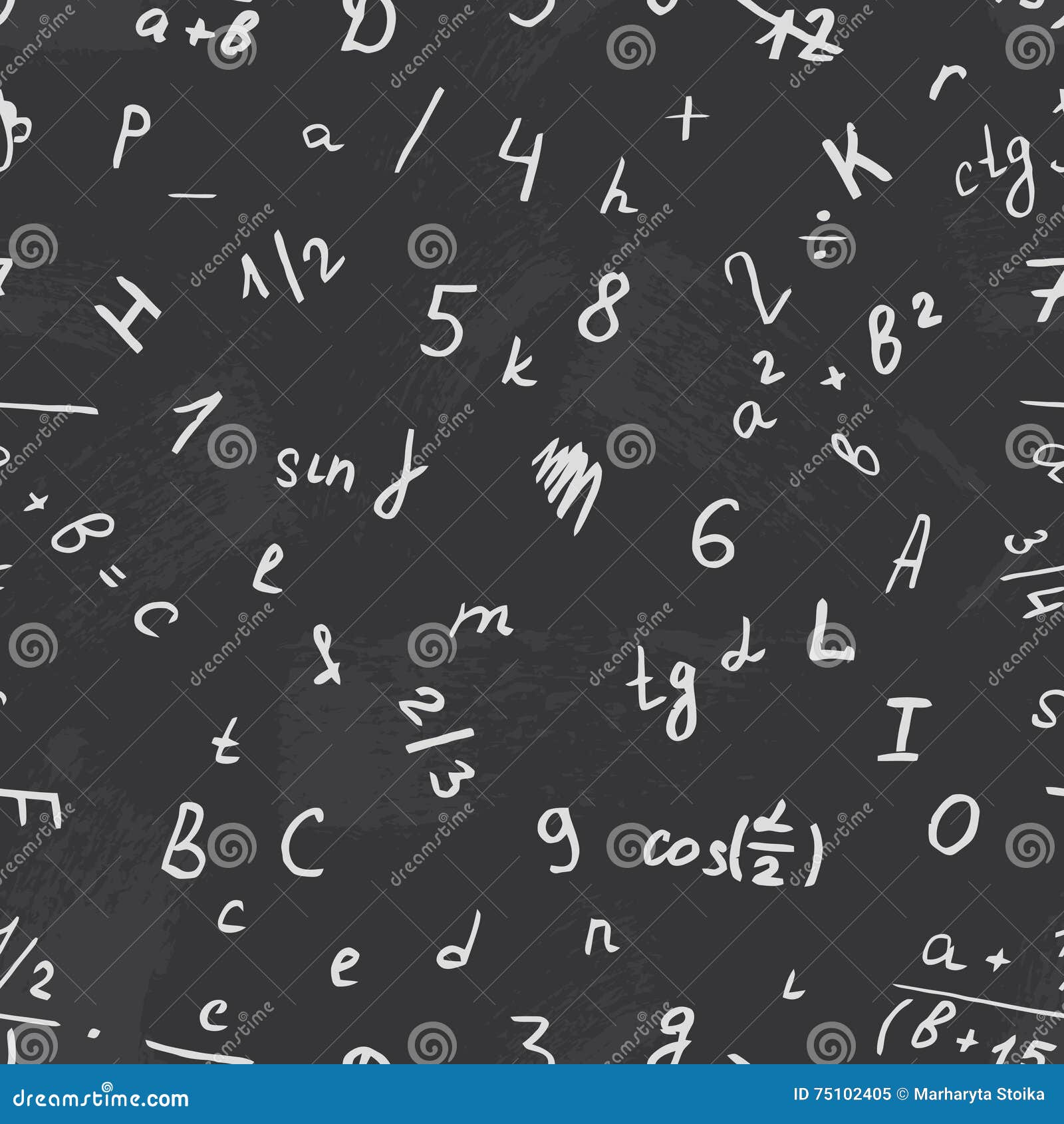 Letter Drawing On A Blackboard. Alphabet Vector. Number And Text ...