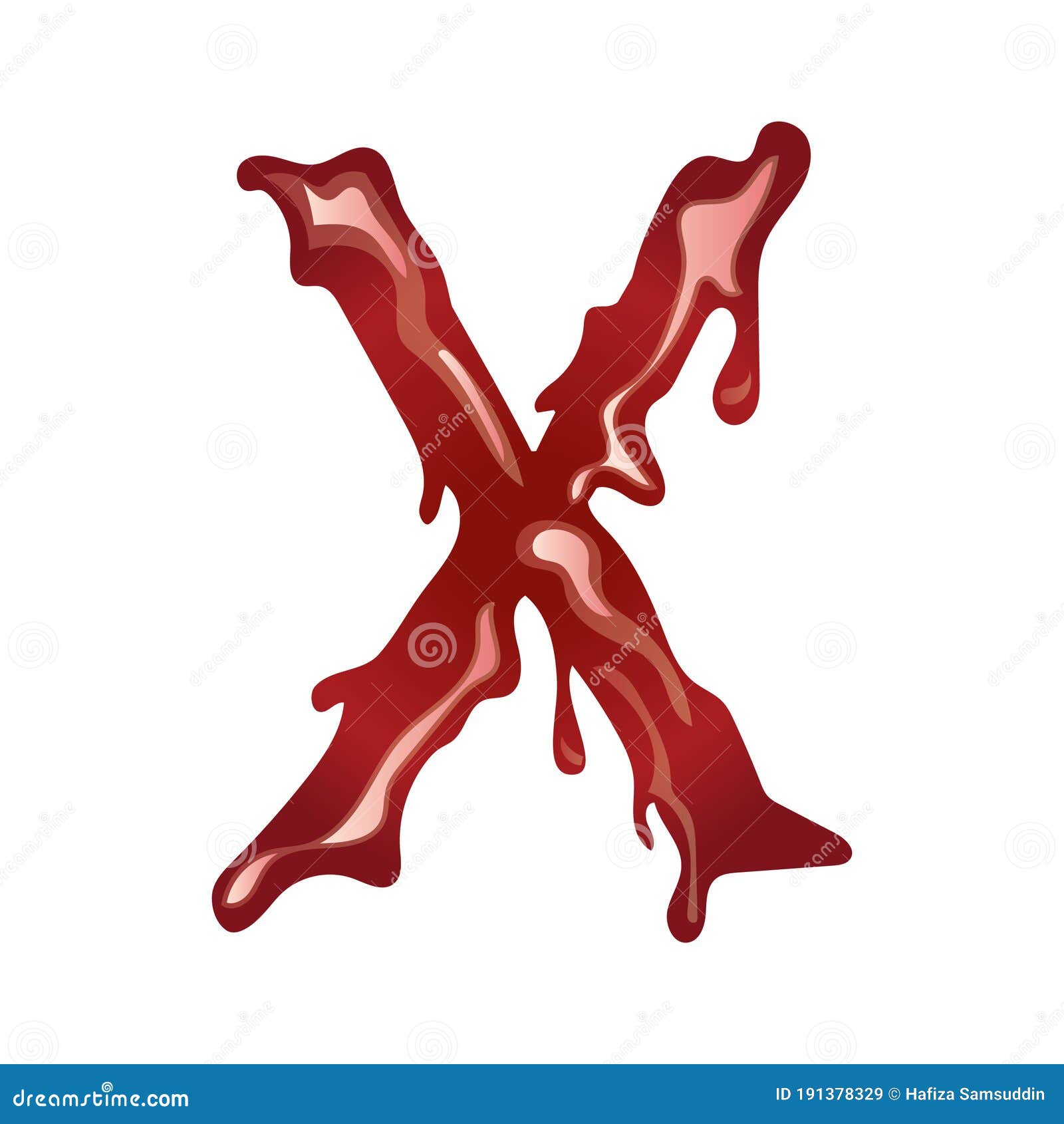 Letter X with Dripping Blood. Vector Illustration Decorative Design ...