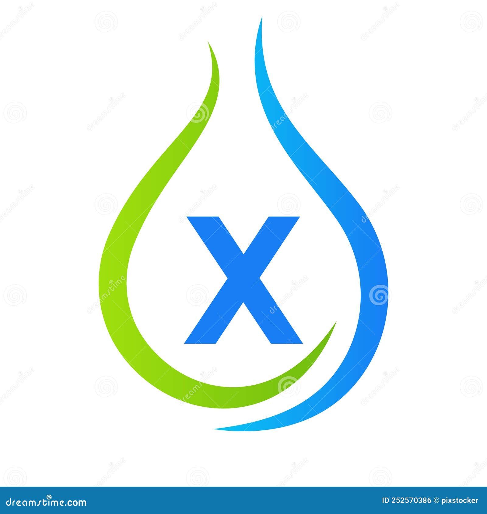 Letter X Drop Water Logo Design Vector Template. Minimal Water Logo ...