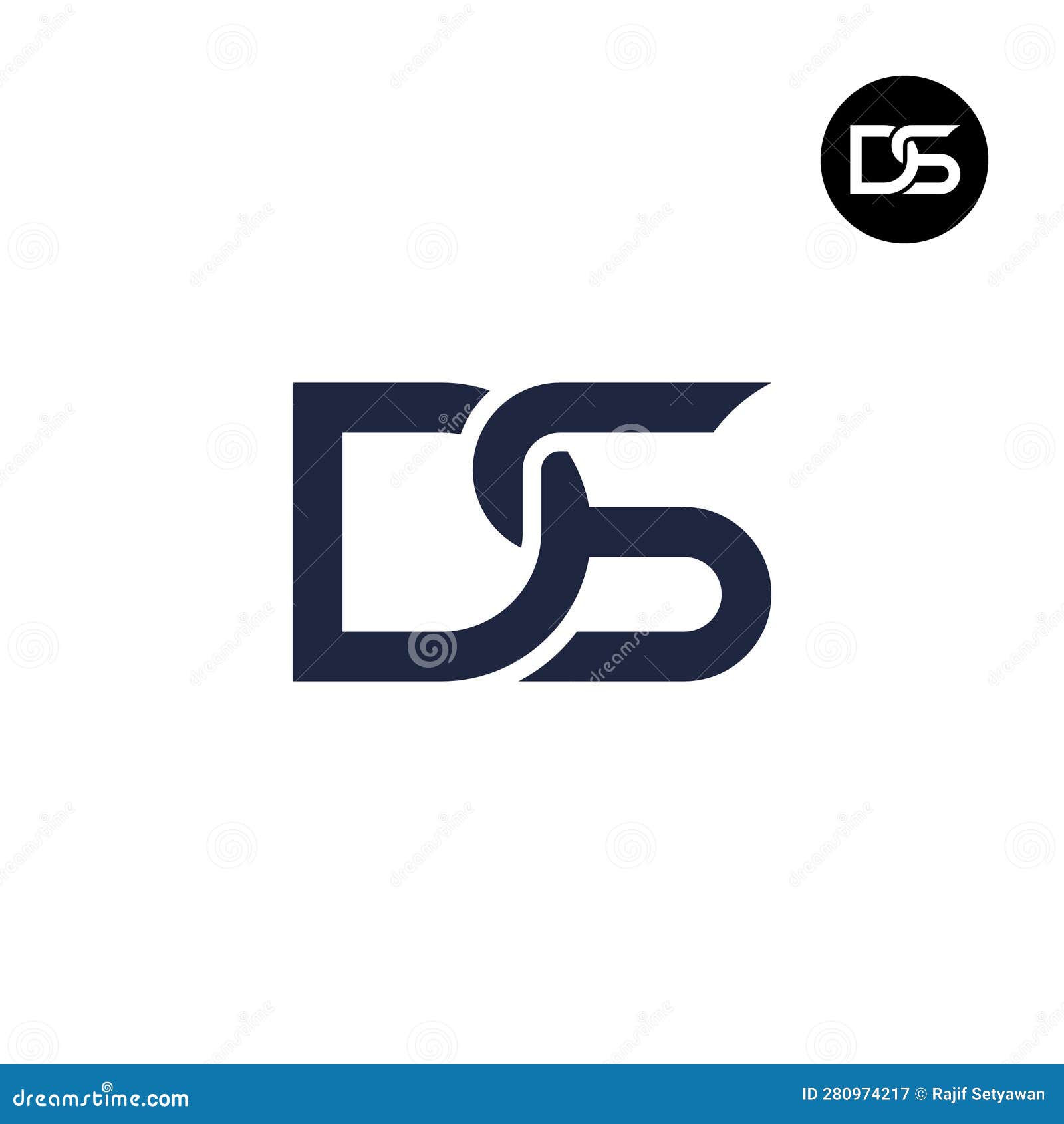 Letter DS Monogram Logo Design Stock Vector - Illustration of minimal ...