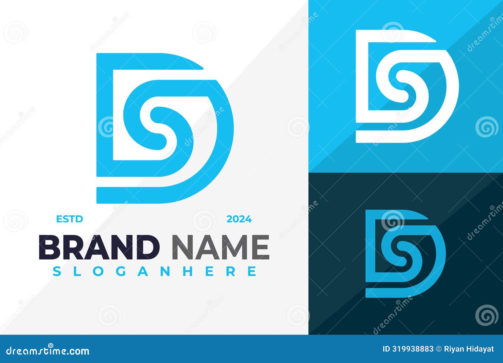 Letter Ds or Sd Monogram Logo Design Vector Symbol Icon Illustration ...
