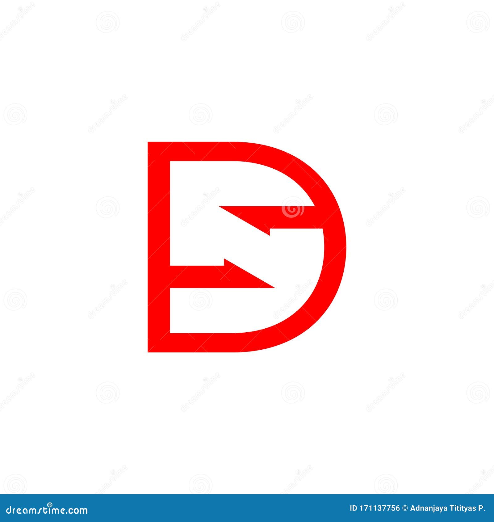 Letter Ds Symbol Geometric Opposite Arrow Logo Vector Stock Vector ...
