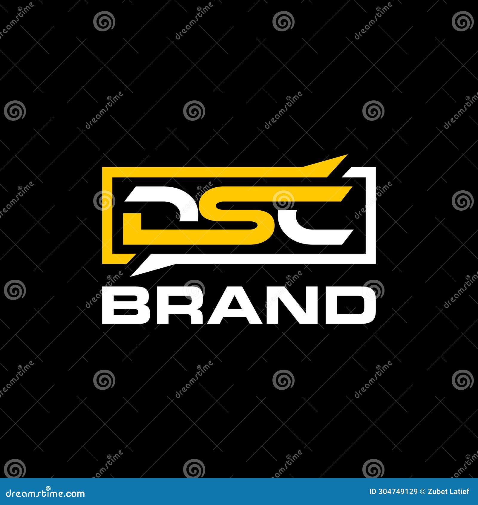 Letter DSC Linked Square Monogram Logo, Initial Logo Design Template ...
