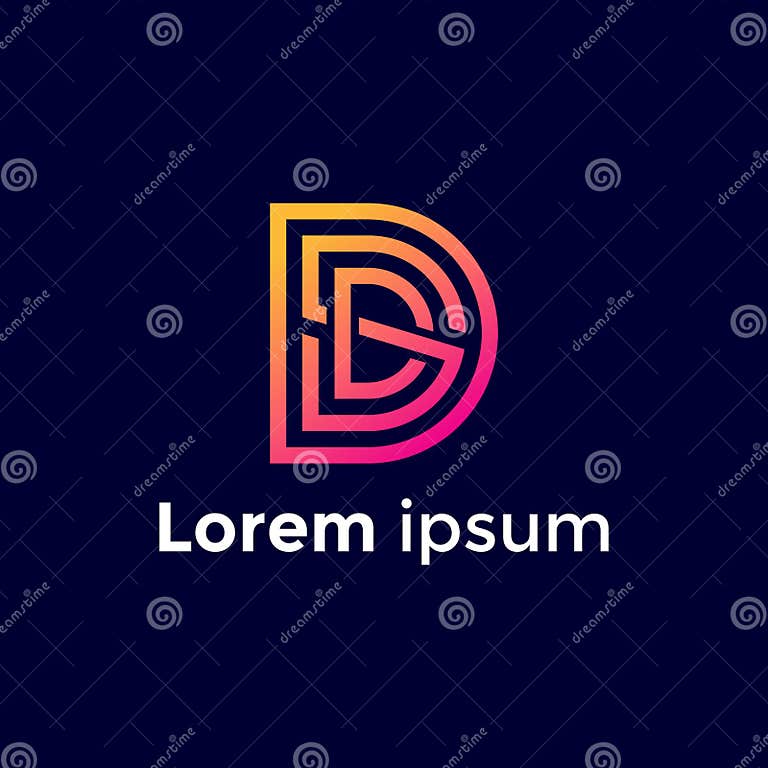 Letter DSD Logo Design Simple Shape Element Template Stock Vector ...