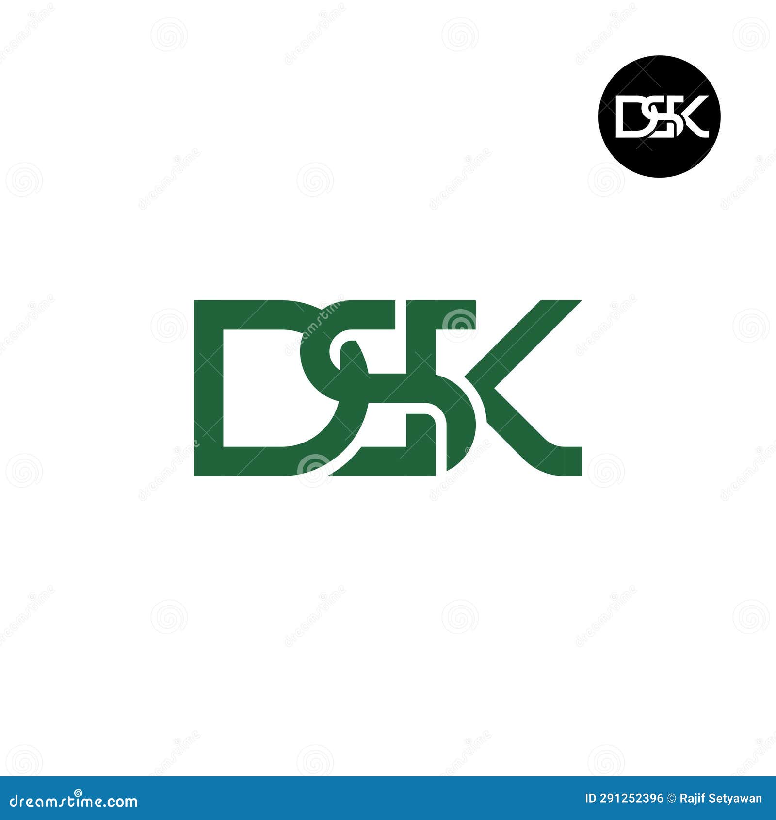 Letter DSK Monogram Logo Design Stock Illustration - Illustration of ...