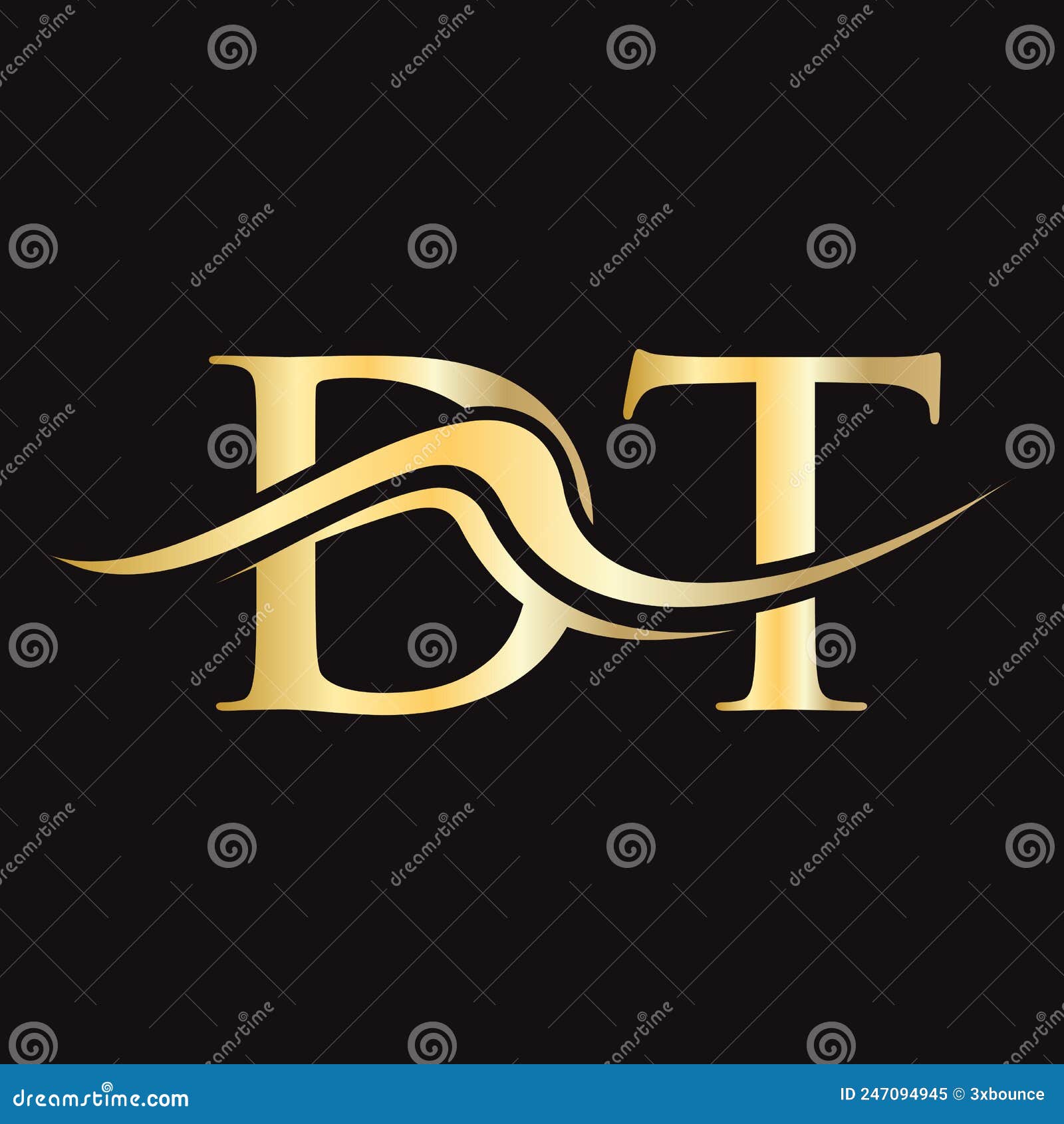 Letter DT Logo Design. Initial DT Logotype Template for Business and ...