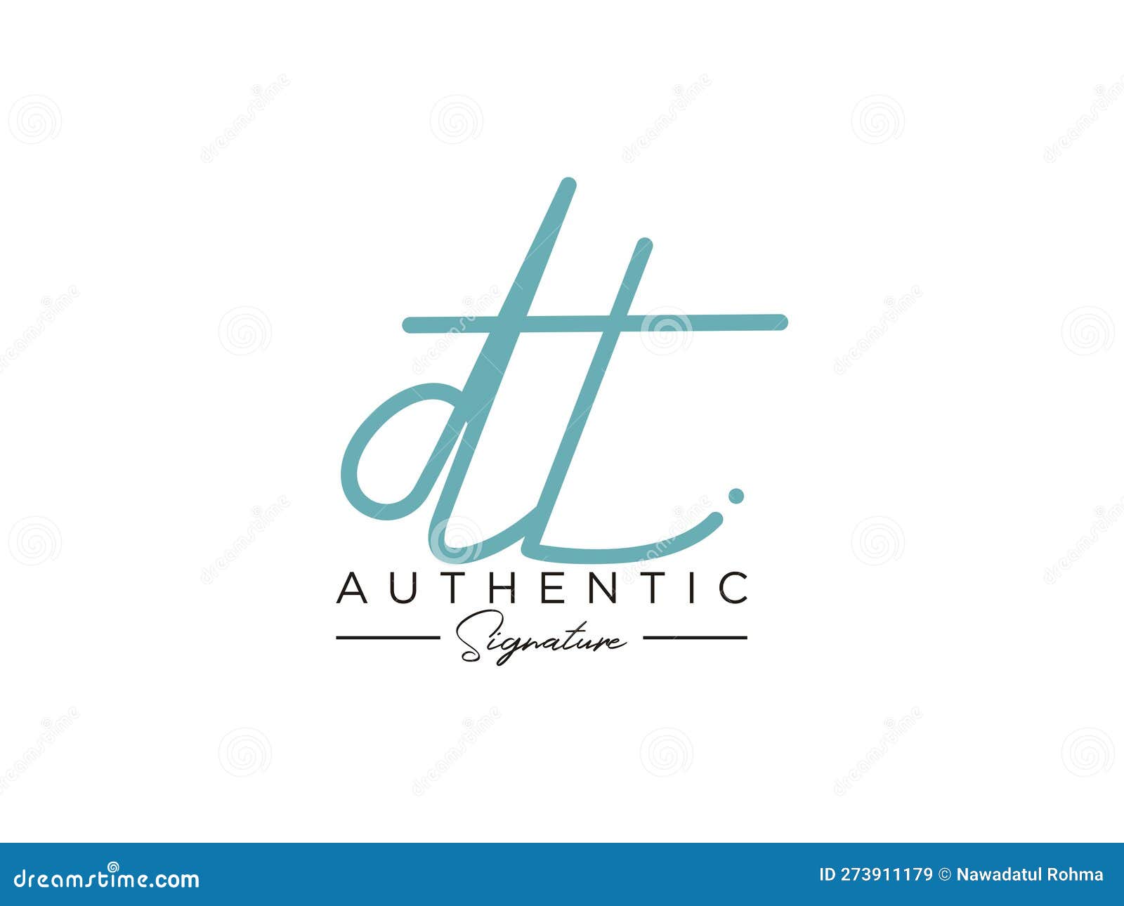 Letter DT Signature Logo Template Vector Stock Vector - Illustration of ...