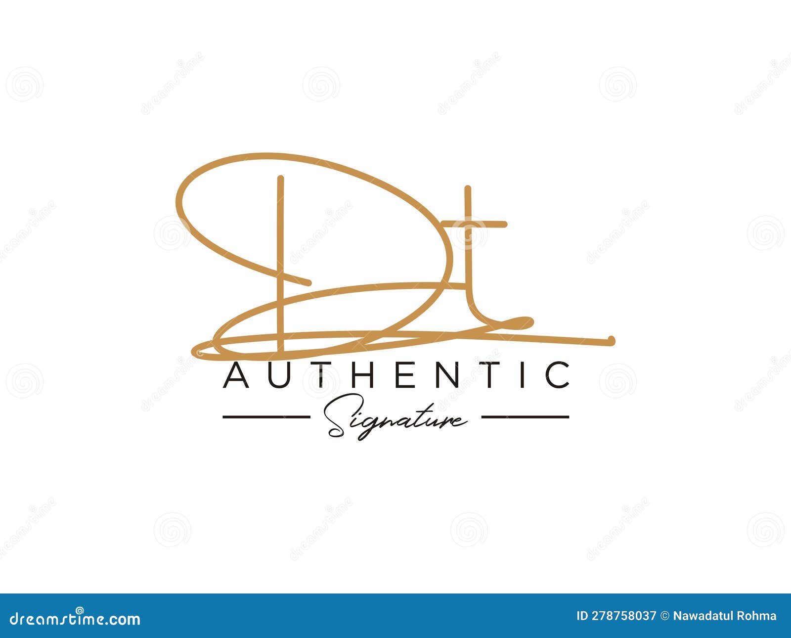 Letter DT Signature Logo Template Vector Stock Vector - Illustration of ...