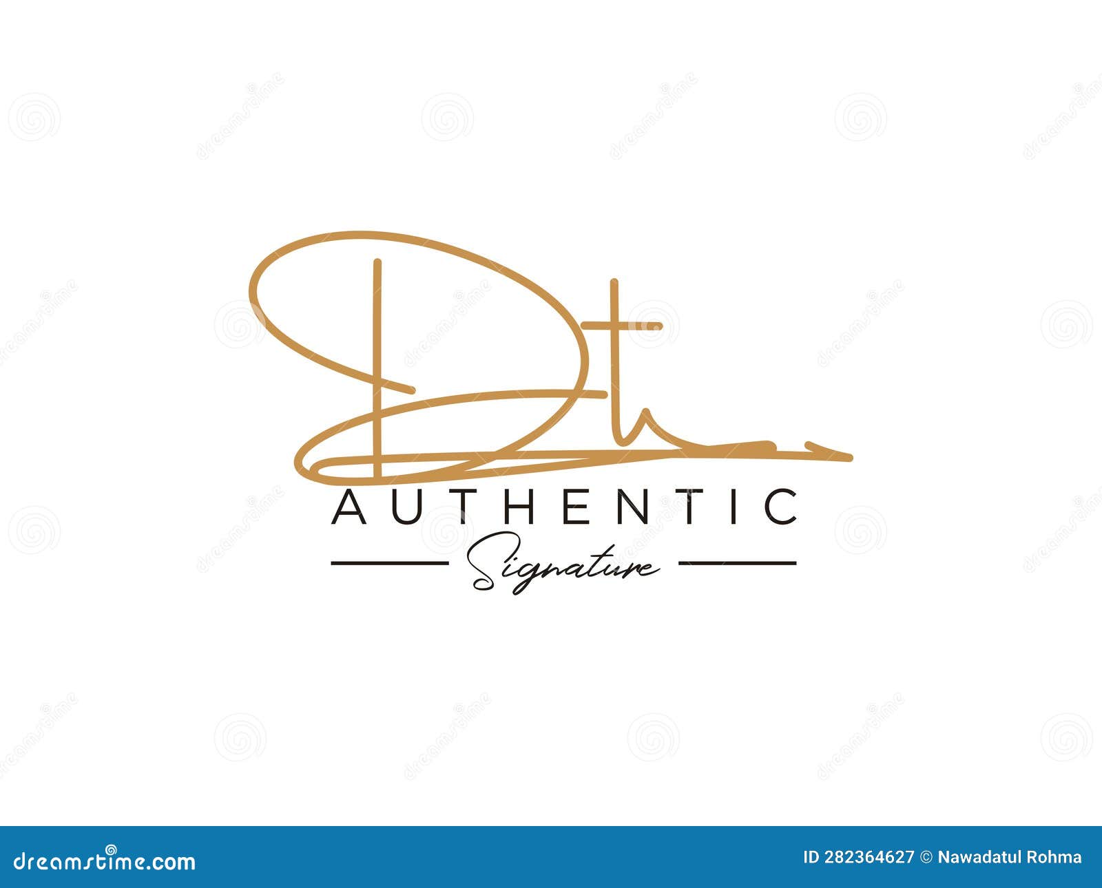 Letter DT Signature Logo Template Vector Stock Vector - Illustration of ...