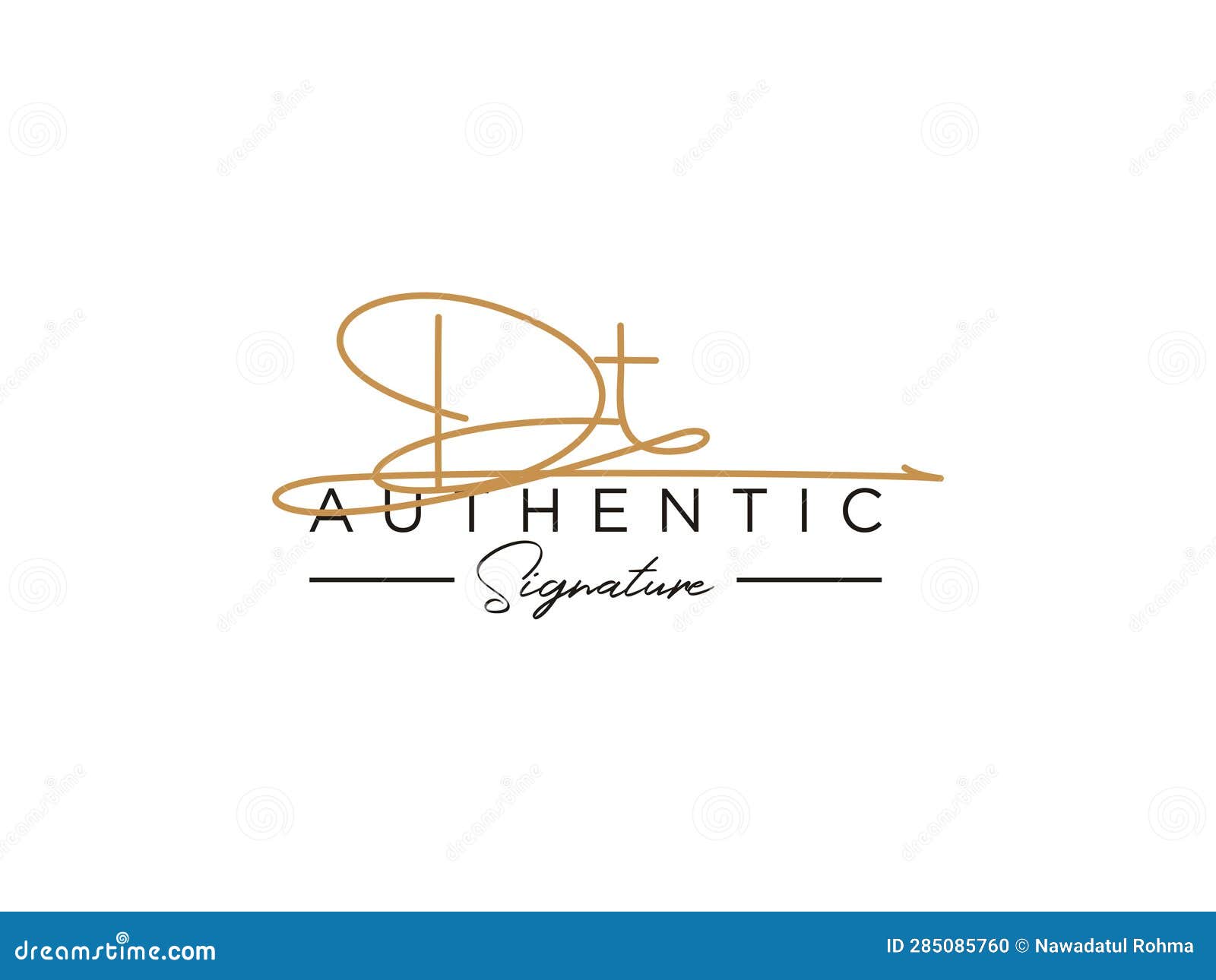 Letter DT Signature Logo Template Vector Stock Vector - Illustration of ...