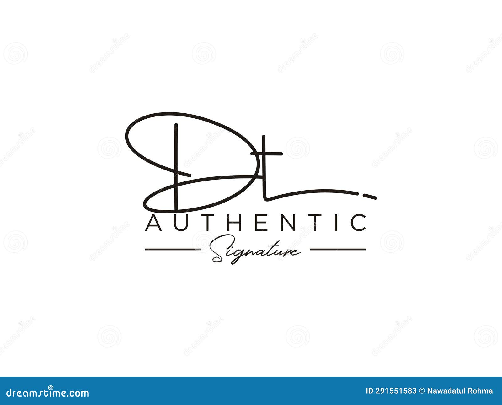 Letter DT Signature Logo Template Vector Stock Vector - Illustration of ...