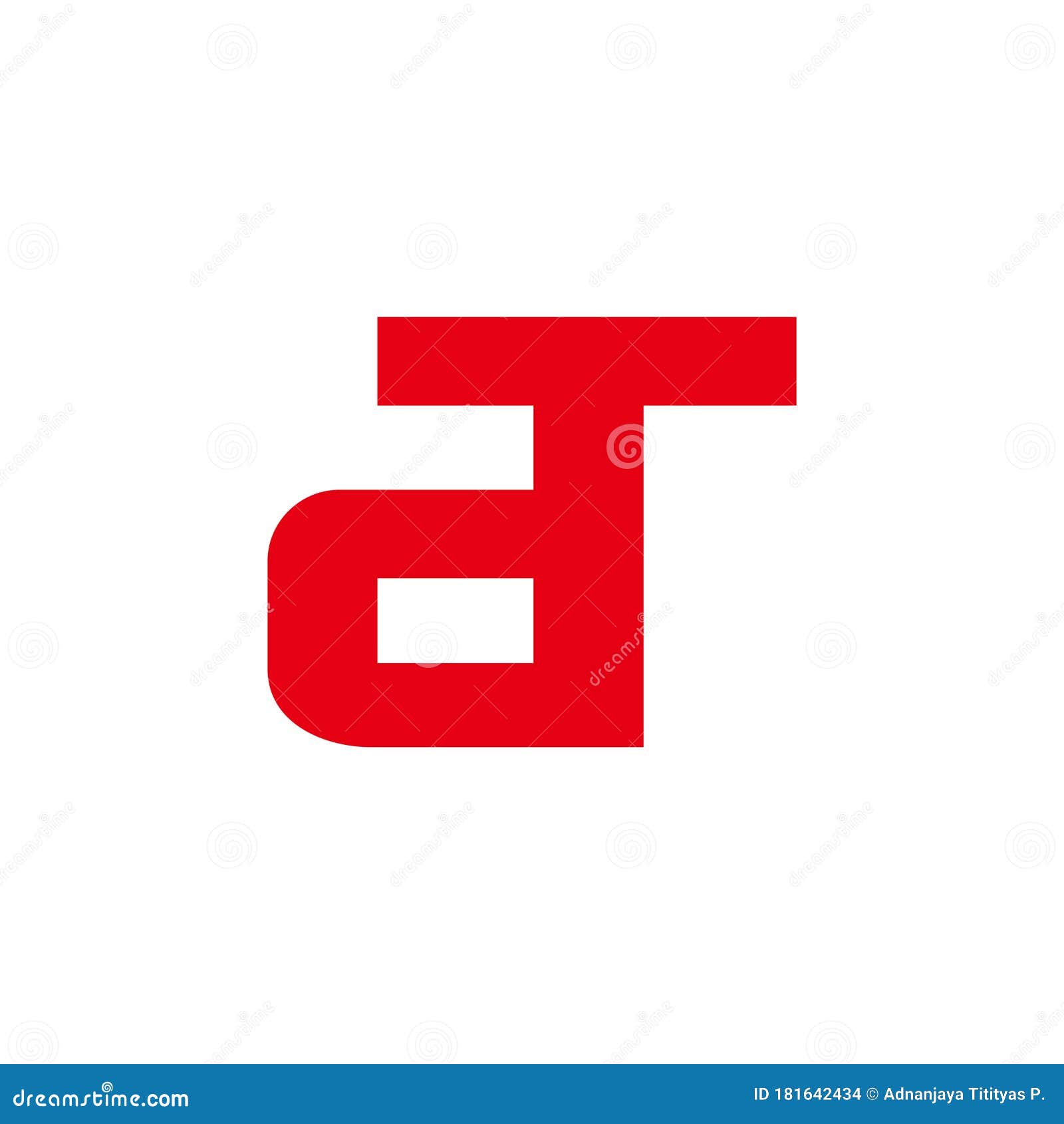 Letter Dt Simple Geometric Line Symbol Logo Vector Stock Vector ...