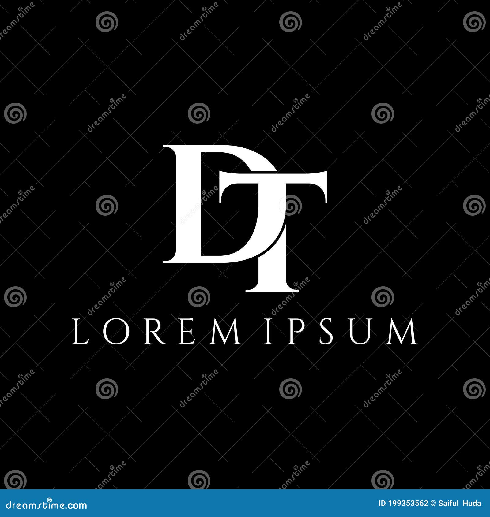 Letter DT Simple Monogram Logo Icon Design. Stock Vector - Illustration ...