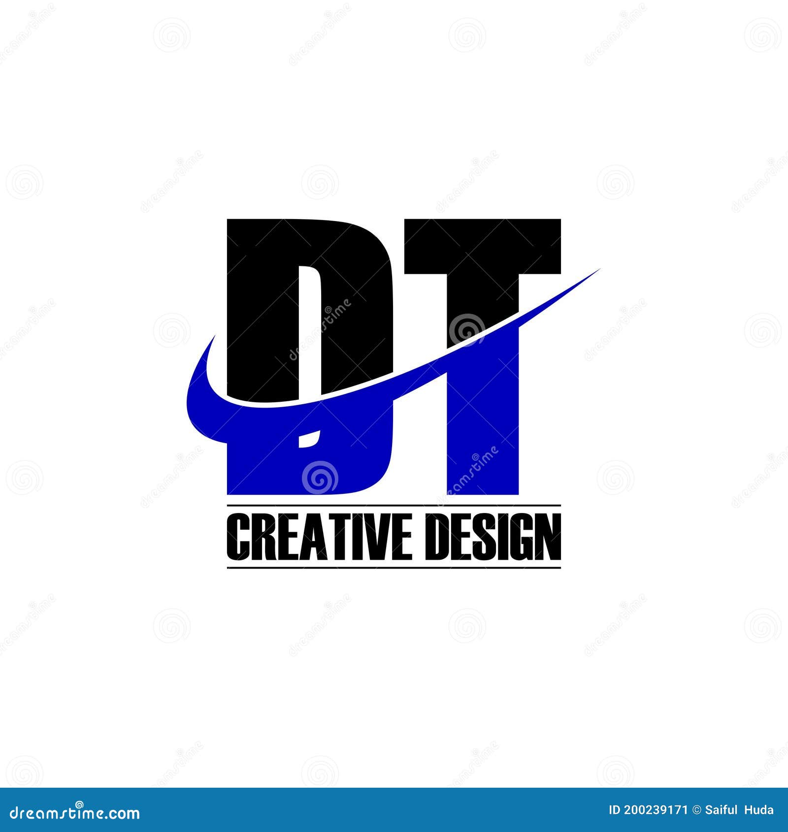 Letter DT Simple Monogram Logo Icon Design. Stock Vector - Illustration ...