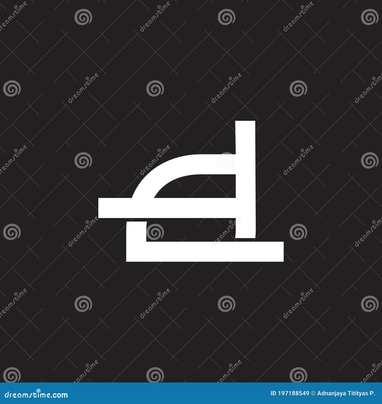 Letter Dt Symbol Simple Geometric Line Logo Vector Stock Vector ...
