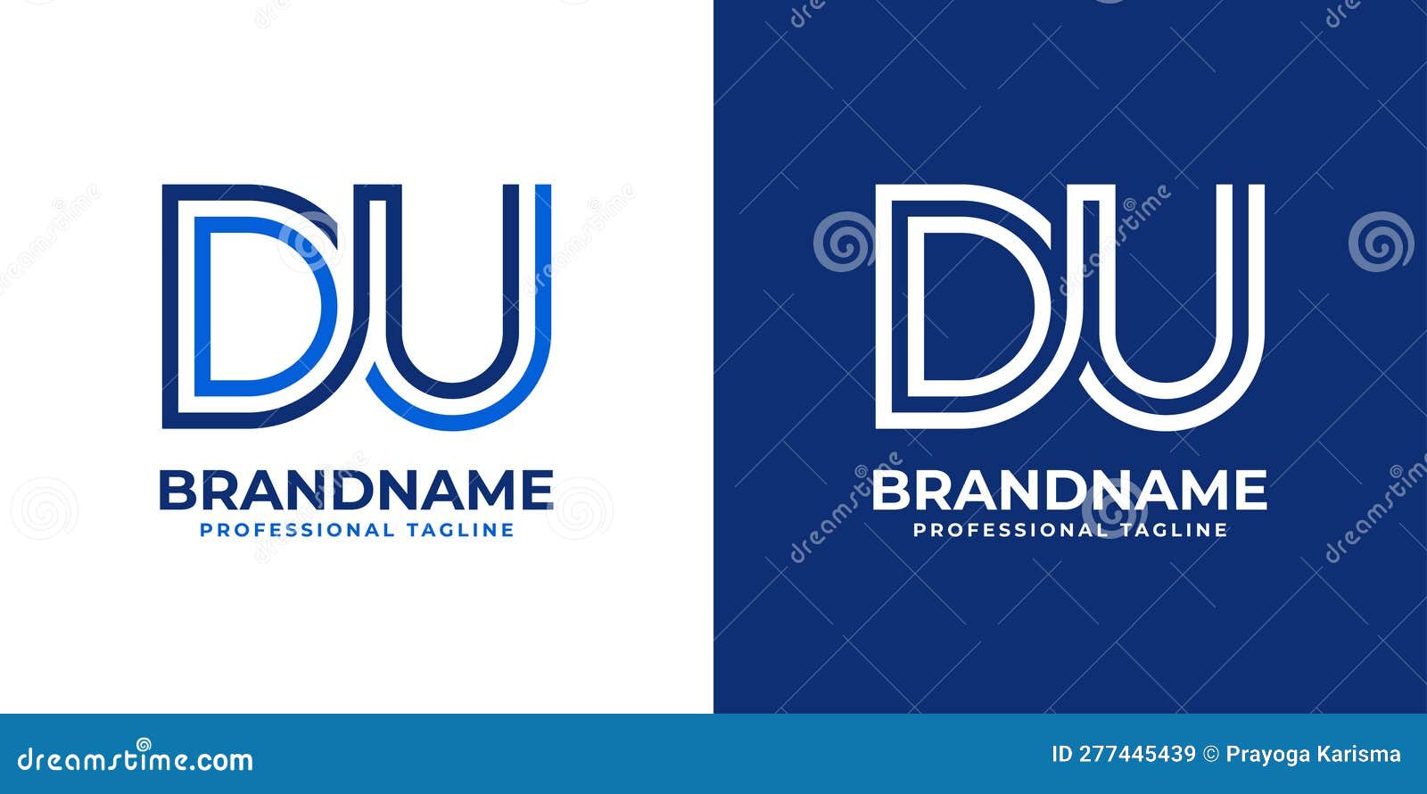 Letter DU Line Monogram Logo, Suitable for Any Business with DU or UD ...