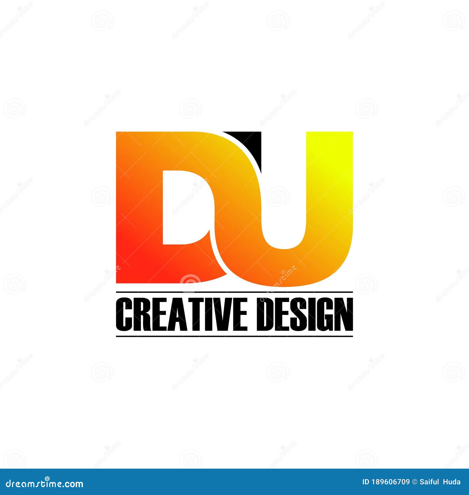 Letter Du Monogram Logo Icon Design Vector. Stock Vector - Illustration ...