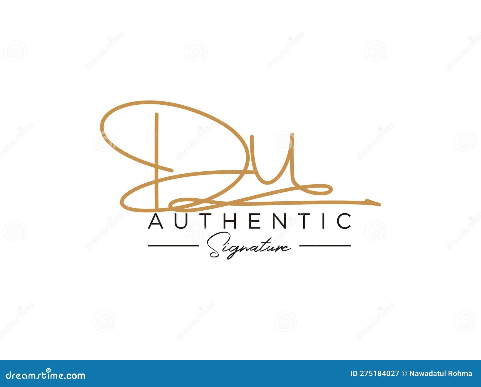 Letter DU Signature Logo Template Vector Stock Vector - Illustration of ...